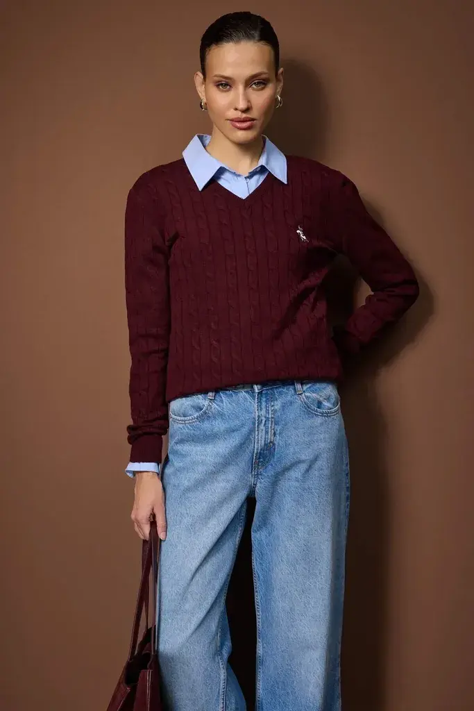 Trendyol Milla ženski duks Twoaw26Kz00259, burgundac