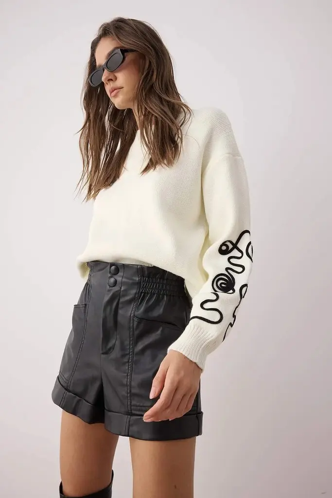 Trendyol Milla ženski duks Twoaw26Kz00037, Ecru-Ecru