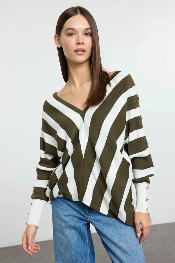 Trendyol Milla ženski duks Twoaw25Kz00390, Zelena-Zelena