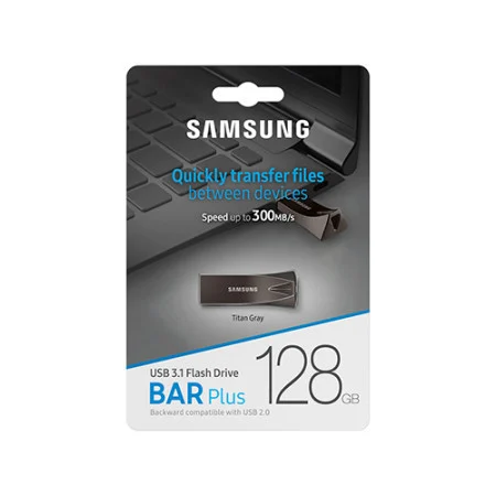 Samsung 128GB USB flash drive, USB 3.1, BAR plus black ( MUF-128BE4/APC )