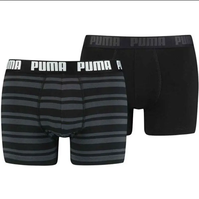 Puma Muški donji veš Muške bokserice Heritage Stripe, Crne