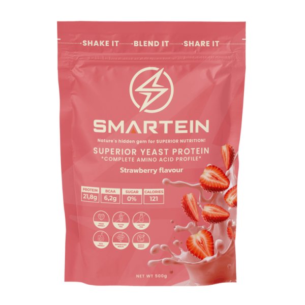 SMARTEIN® Jagoda veganski proteinski prah iz kvasca 500 g