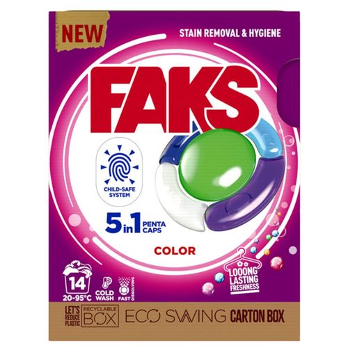 Faks Color 5u1 kapsule za šareni veš 14 kom, 14 pranja