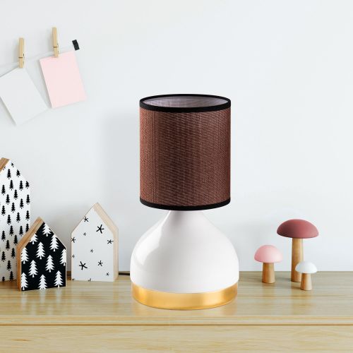 Opviq stona lampa Yıldo 8004, bela / braon