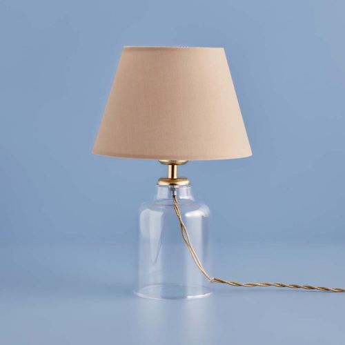 Opviq stona lampa AYD-3432, visina 32 cm, bež / zlatna