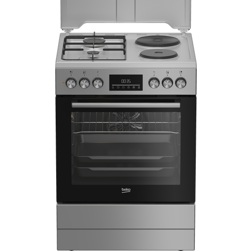 Beko kombinovani šporet FBE64320SDN, 60 cm, 2 gorionika + 2 ringle, ventilatorska rerna 66 L