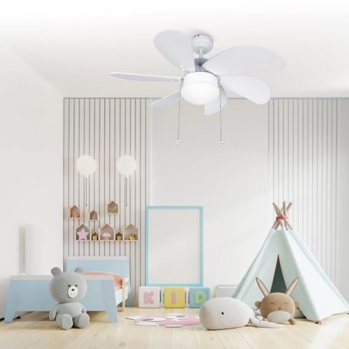NIAROS PLAFONSKI VENTILATOR 32' SA LAMPOM, Bela