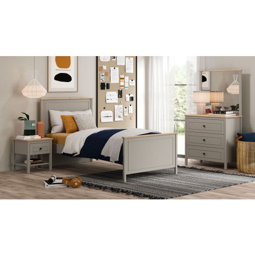 Hanah Home Sento Mm1.43.84.U1 krevet za decu, za dušek 100 × 200 cm, sivi hrast