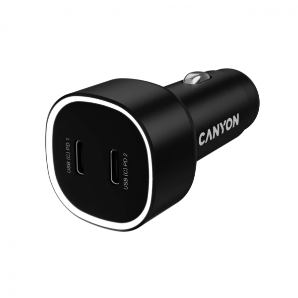 CANYON car charger OnDrive 60 PD 60W 2xUSB-C Black ( CNE-CCABR3CC )