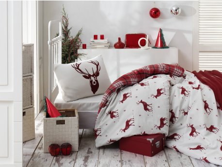 L`ESSENTIEL MAISON Posteljina (135 x 200) Geyik Claret Red