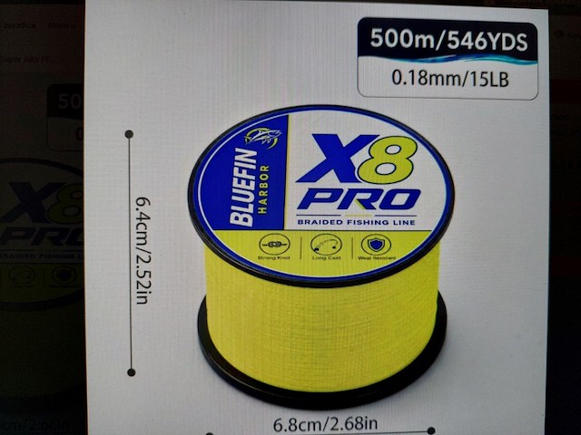AKCIJA! Upredena struna x8 500m 0,18mm
