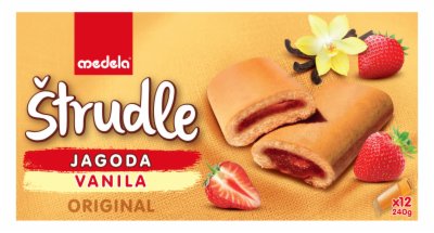 ŠTRUDLE JAGODA VANILA MEDELA 240G