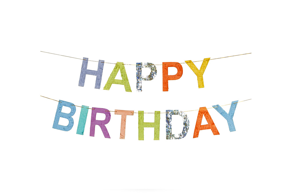 Baner Happy Birthday pastel – 2.2m