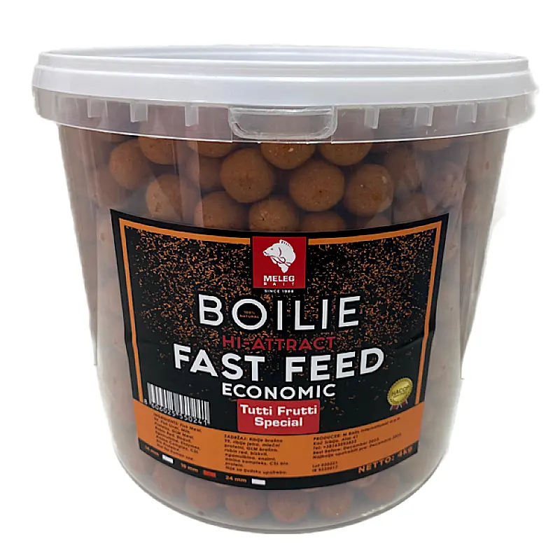 Meleg Bait FAST FEED BOILI 3.8kg TUTTI FRUTTI SPECIAL