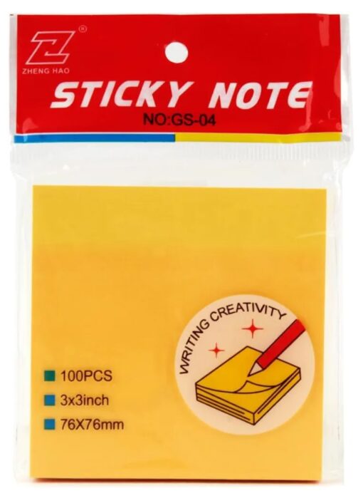 CONTACT NOTES 75mm x 75mm NEON ORANŽ
