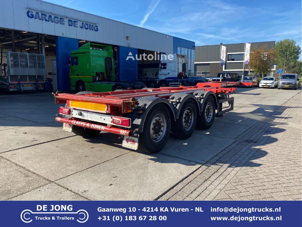 A&D LPRS24 / 2x Extendable / 1x Lift Axle / Disc Brakes poluprikolica za prevoz kontejnera