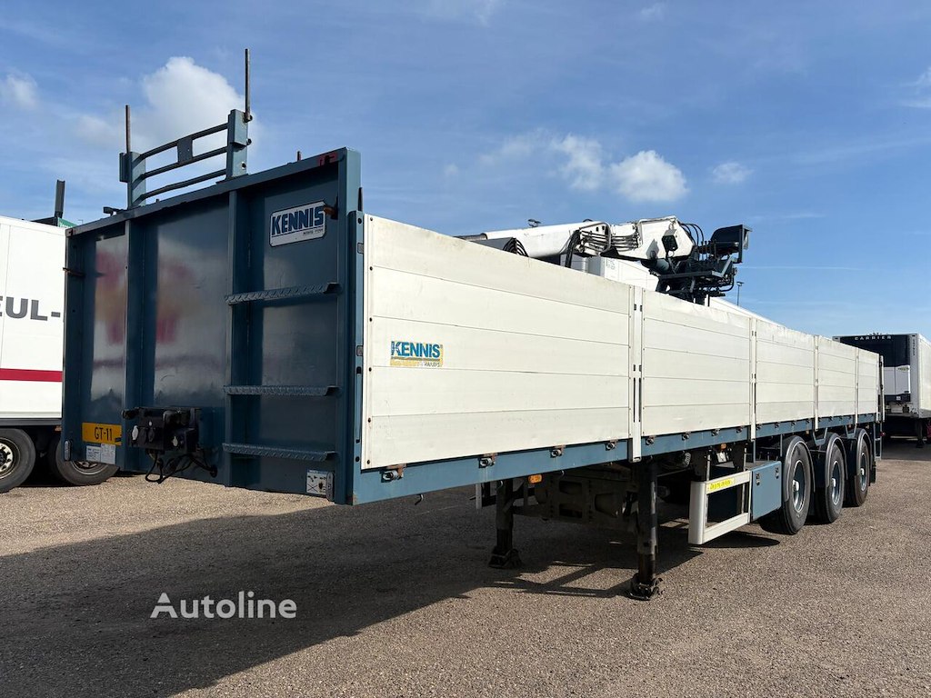 Floor TPD348C-B stenen,steinen stone Kennis roller kraan, with grapple poluprikolica sa ravnom platformom