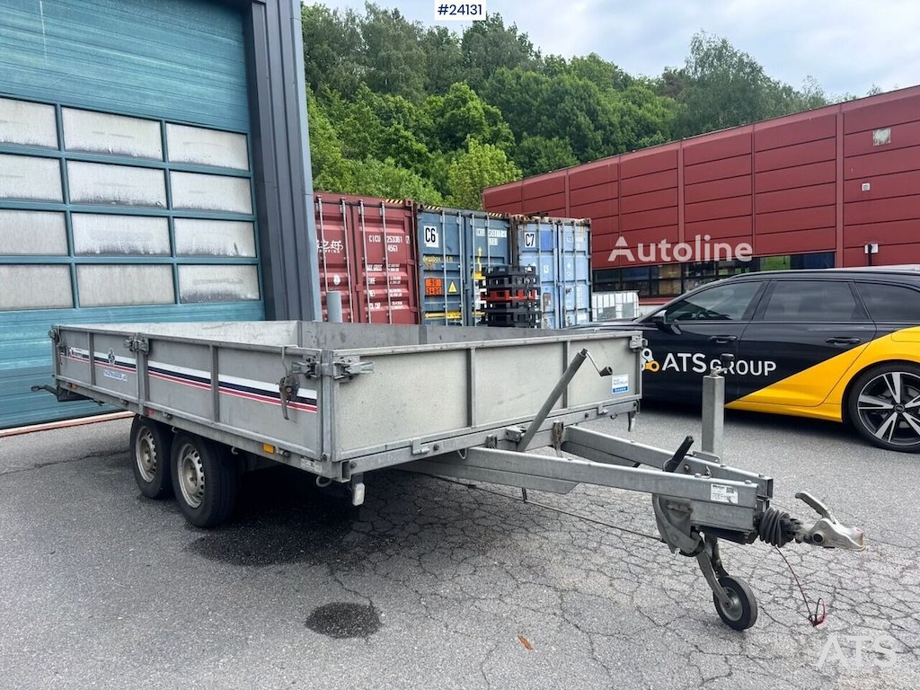 BK Hengeren 2023 BK PHN 2738B tandem-axle trailer with mesh sides prikolica sa ravnom platformom