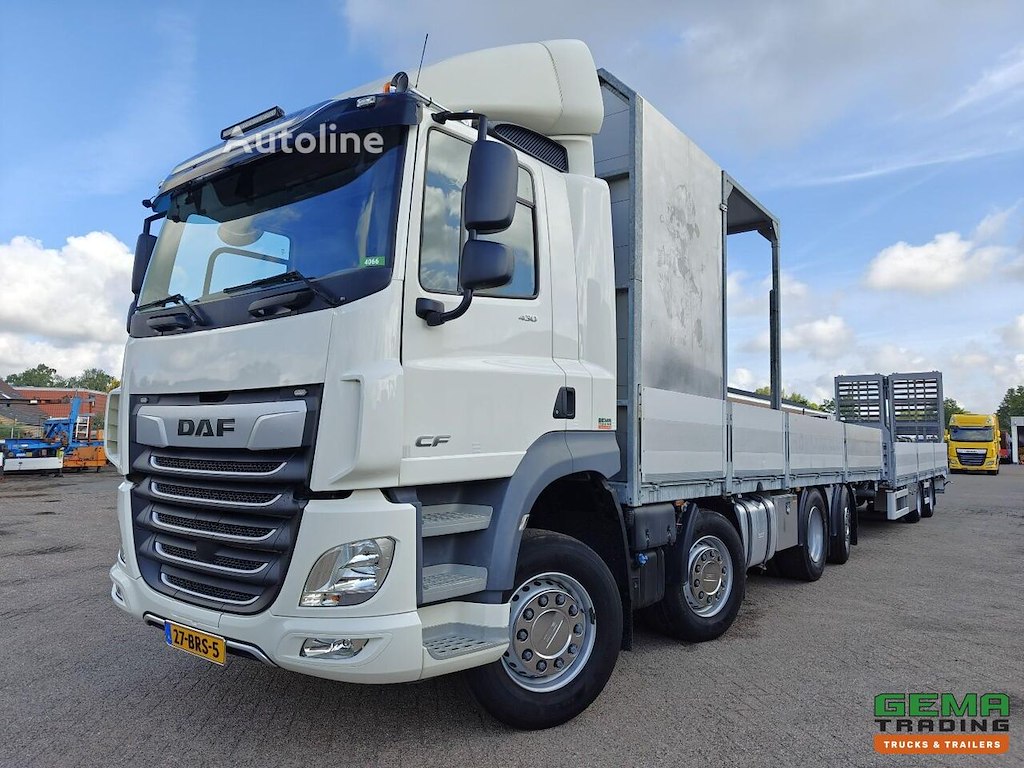 DAF CF 430 FAX 8x2/6 Day Cab Euro6D - Machine Transporter + 2-axle T kamion s ravnom platformom