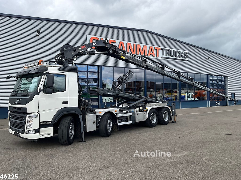 Volvo FM 410 8x4 Hiab 28 Tonmeter laadkraan met 20 Ton Silosteller haa kamion rol kiper
