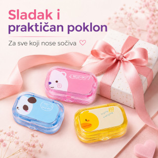 Kutija za sočiva sa ogledalom, pincetom i aplikatorom