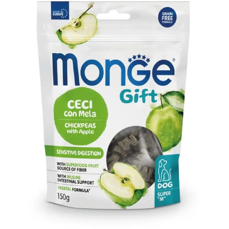 Monge Super M Sensitive digestion Poslasica za pse, Leblebija sa jabukom, 150g