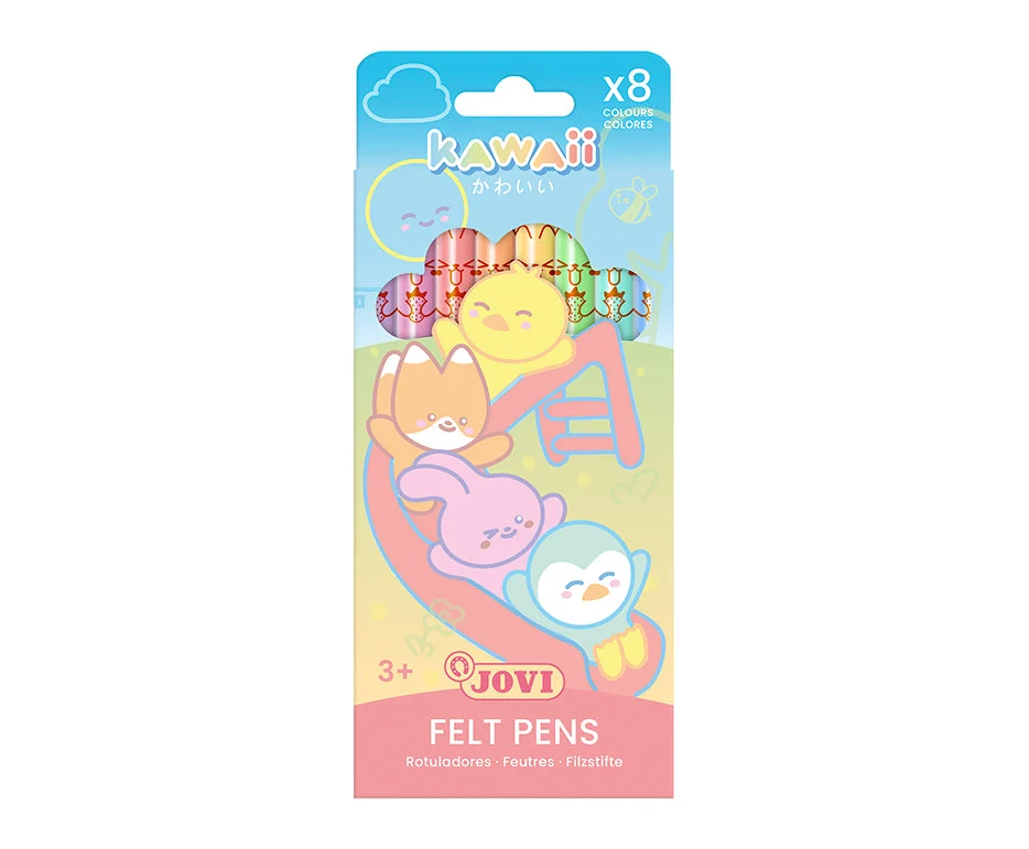 Dečiji flomasteri JOVI Kawaii / set od 8 kom - 3 mm