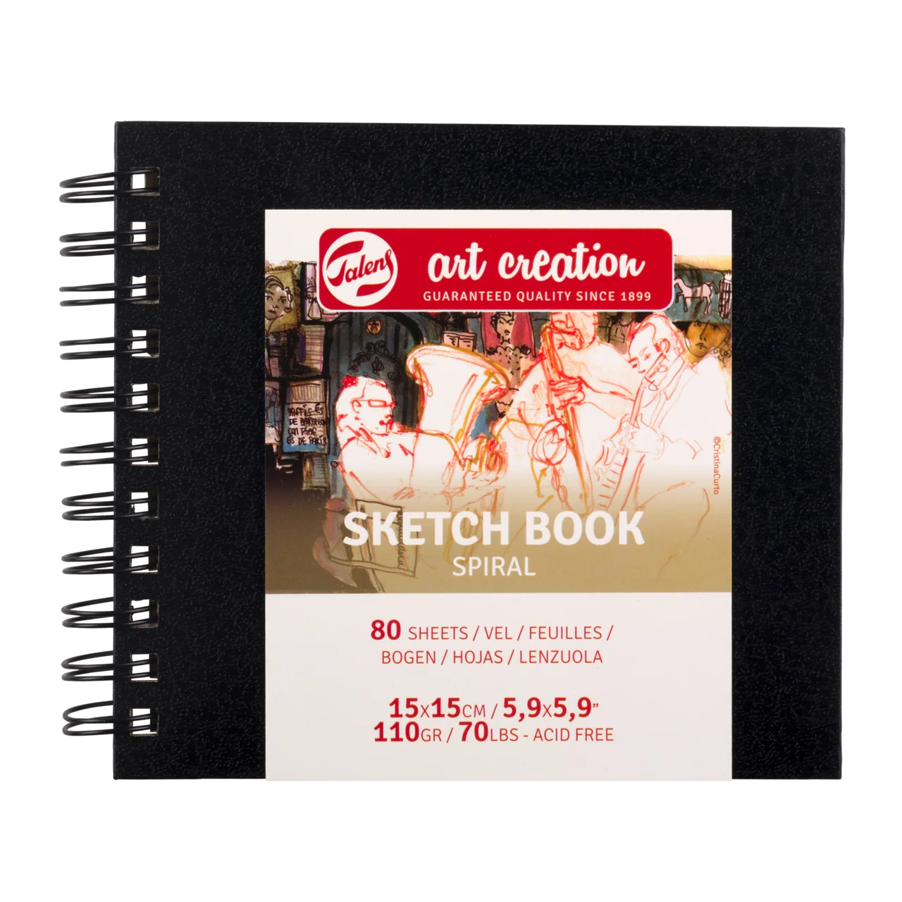 Blok za skiciranje ROYAL TALENS Art Creation 15 x 15 cm, 110 g/m², 80 listova