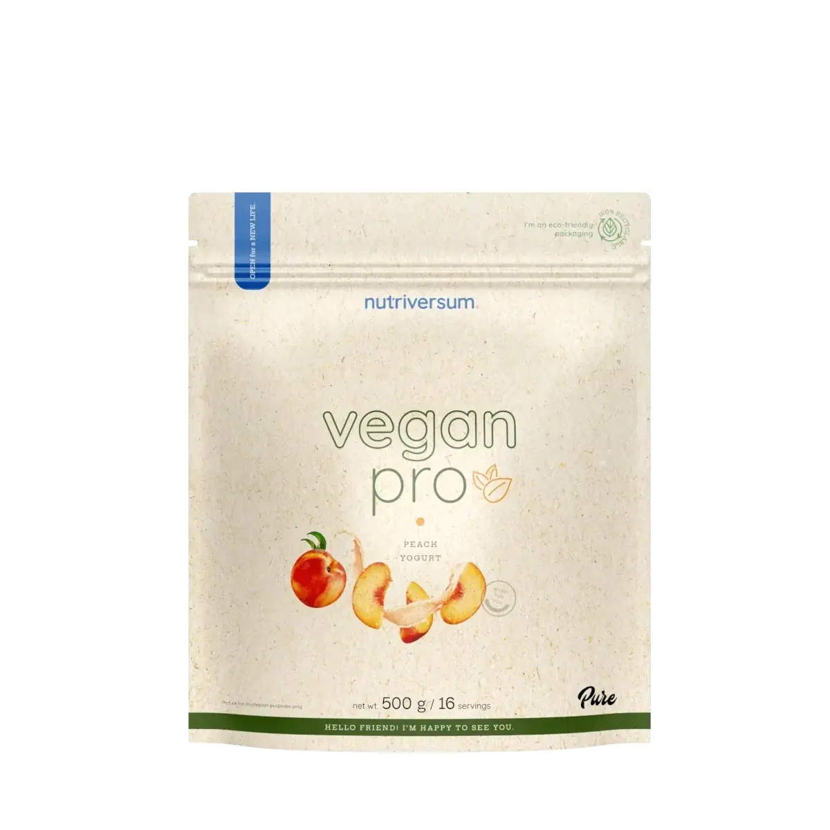Nutriversum Vegan Pro protein, Breskva jogurt, 500g
