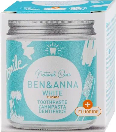 BEN&ANNA
WHITE FLUORIDE natural care pasta za zube, 100 ml