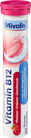 Mivolis
Šumeće tablete vitamin B12 sa ukusom maline i jagode i zaslađivačima, dodatak ishrani, 20 kom
Dodatak ishrani