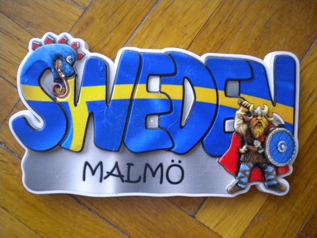 ŠVEDSKA SWEDEN Malme, magnet za frizider