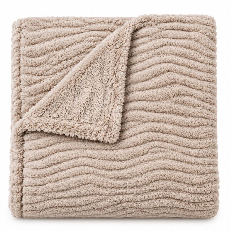 Dekordom Ćebe sherpa 200x220 - beigeID: EK000901410