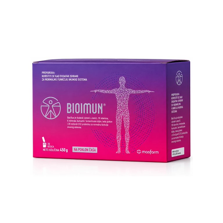 MASFARM Bioimun 30 Kesica; Vitamini, Minerali i Inulin za Podršku Imunitetu