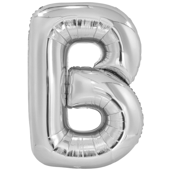 Large silver letter b