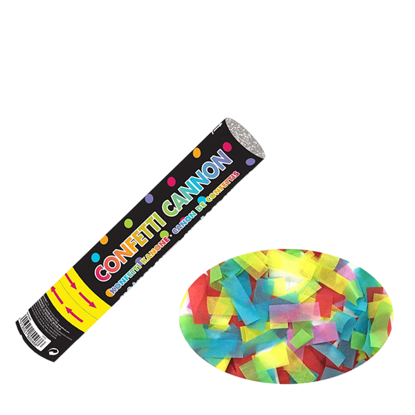 Confetti cannon multi colour 24 cm