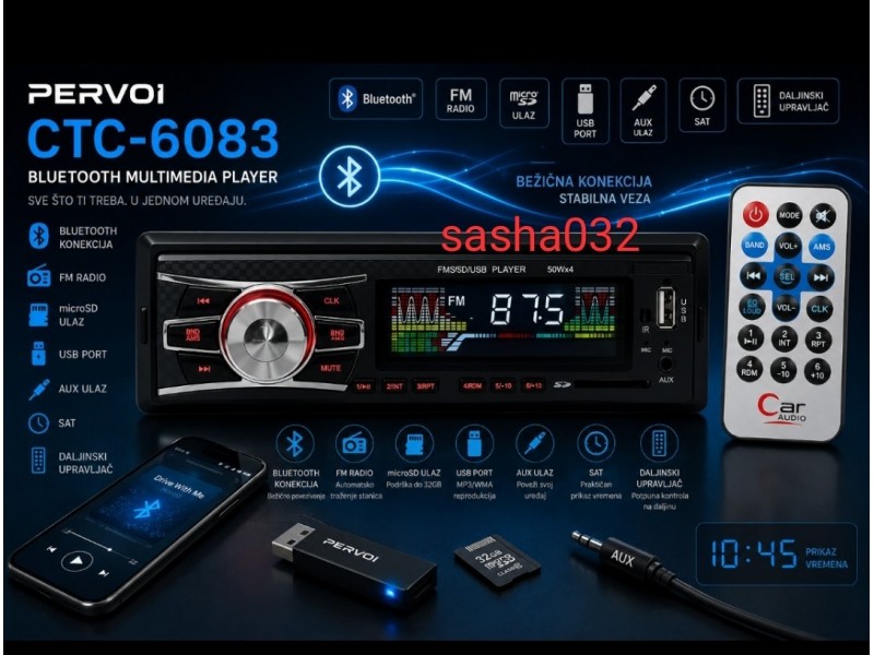 MULTIMEDIA uređaj za auto CTC-6083.