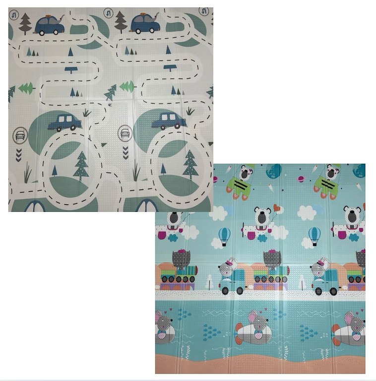 Boo Sklopiva Podloga Za Igru Od Pene Sa Dva Lica 180x200x1cm WB-027/029