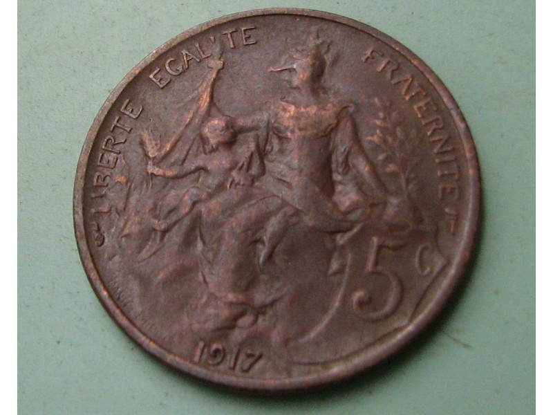 = FRANCUSKA - 5 Centimes 1917