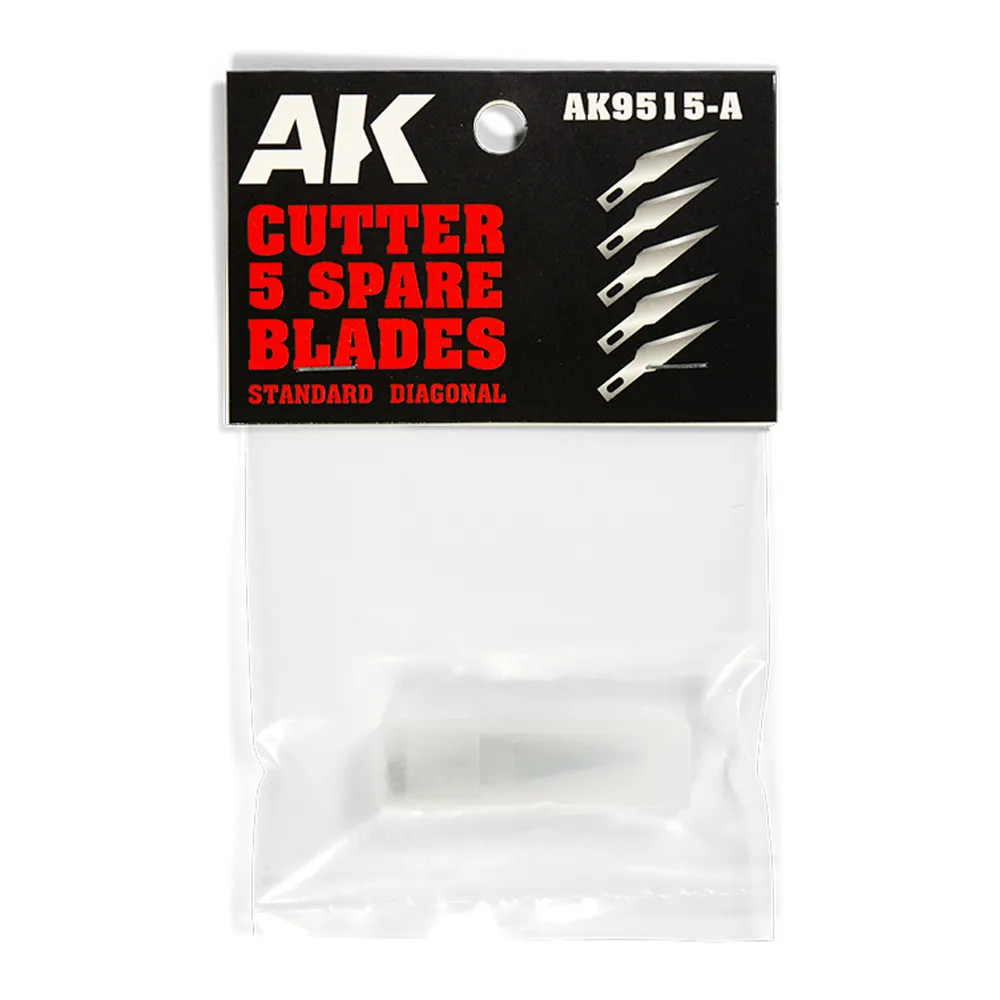 Standard Diagonal Spare Blades for AK Hobby Knife (5pcs)