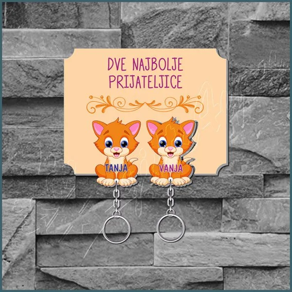 Privezak za ključeve dve najbolje prijateljice