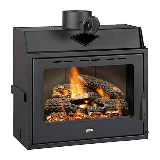 Ugradni Kamin Prity P, 13.1 KW, Grejna površina: 65 m2, Boja crna