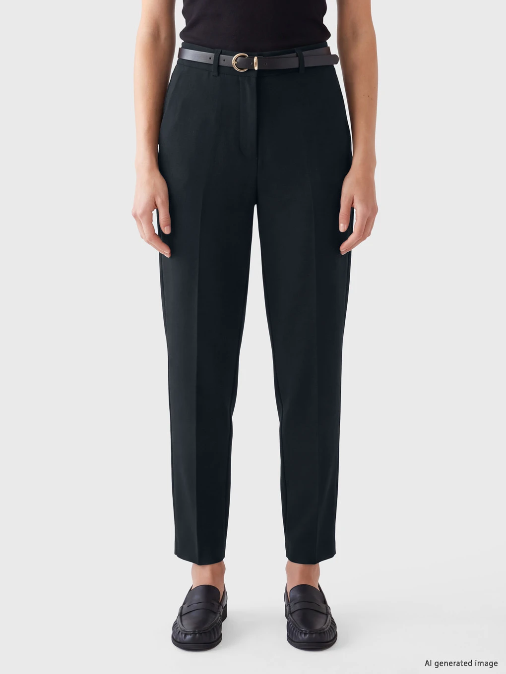 LCW Vision Ženske Slim Fit Pantalone Od Tkanine Sa Kaišem