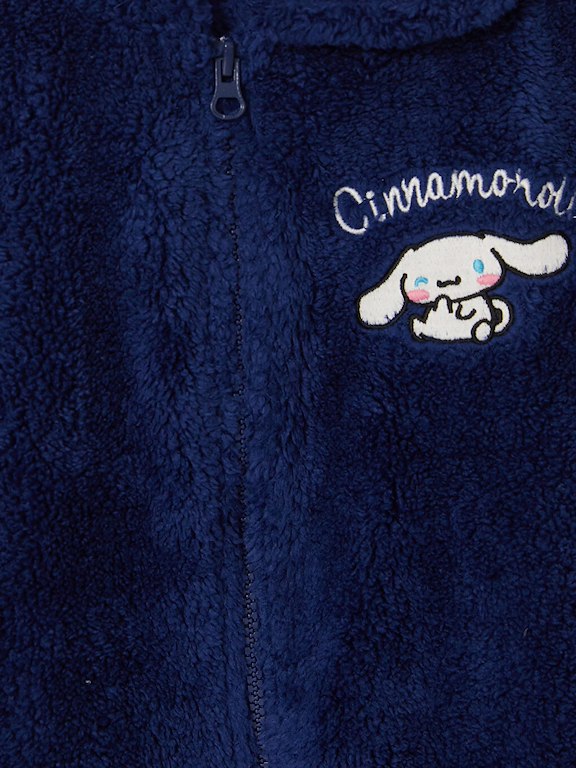 LCW Kids Cinnamoroll Vezeni Plišani Dukser Sa Rajsferšlusom Za Devojčice