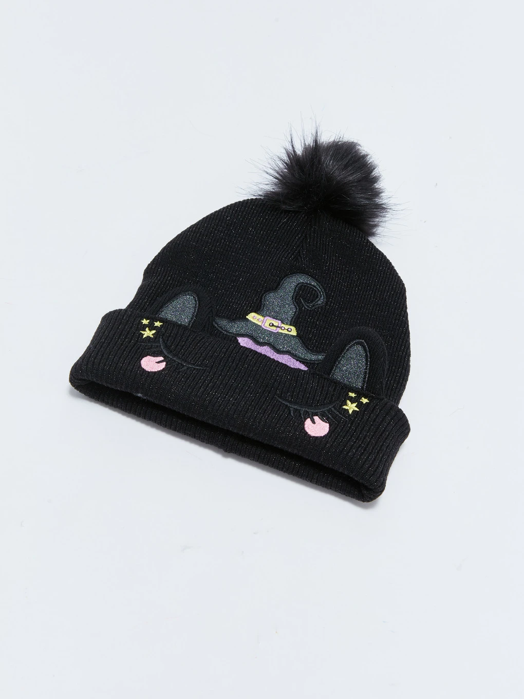 LCW ACCESSORIES Vezena Kapa Za Devojčice Sa Pompom Detaljima