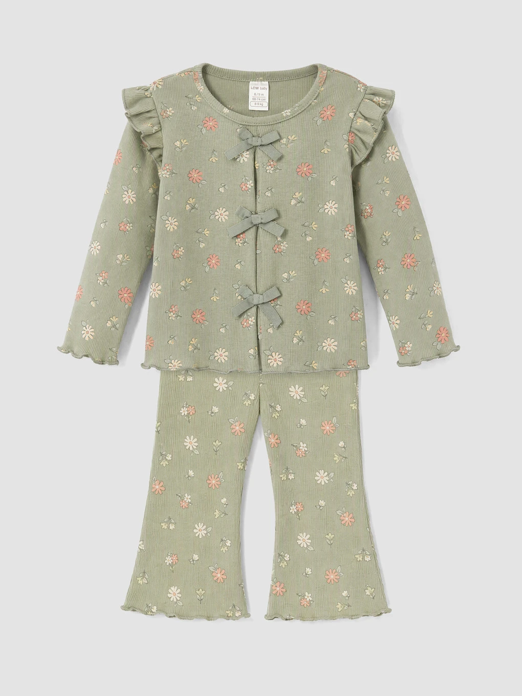 LCW baby Komplet Za Bebe Devojčice Sa Cvetnim Dezenom
