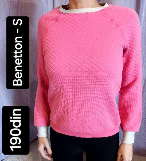 Benetton ženski duks roze S/36