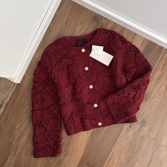 Zara prelepi burgundi končani kardigan Novo