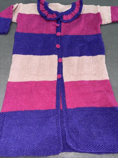 Dzemper dugi,vina/rucni rad M/L-NOVO