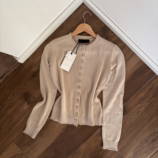 Zara lep krem kardigan Novo